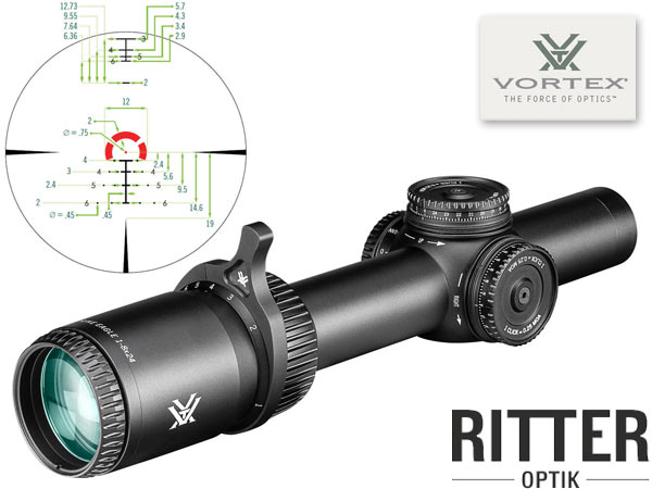 Vortex Strike Eagle 1-8x24 FFP EBR-8 inkl. Cantilever Montage